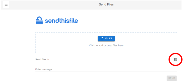 How to add a contact in the address book? | SendThisFile